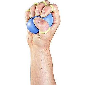 Handmaster Plus Physical Therapy Hand Exerciser - Forearm Exerciser with Stress Relief Ball - Hand Therapy Balls for Exercise, Training - Finger Exerciser & Strengthener - Soft Tension, Purple
