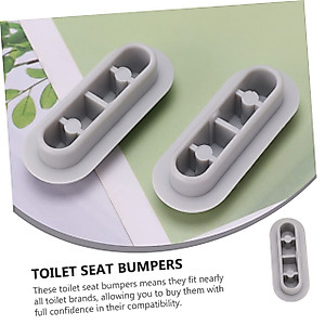Homoyoyo 12pcs Toilet Gasket Toilet Parts Toilet Bidet Replacement Bathroom Bumper Toilet Seats Toilet Bumper Anti-slip Gaskets Grey Toilet Anti- Slip Gaskets Toilet Pads Plastic Mute Lift