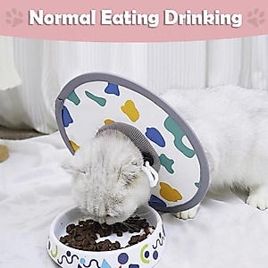 LOS ANDES Cat Recovery Collar, Adjustable Cat Protective Collar Alternative After Surgery, Protect Cat Neck Cones to Stop Licking Wound, Lightweight Elizabethan Collar for Kitten,Puppy