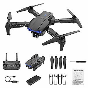 MORESEC Drone with Dual 4K Camera, HD FPV Drone Remote Control Toys Gifts for Boys Girls with Altitude Hold Headless Mode One Key Start Speed Adjustment Foldable Drone Quadcopter #Day