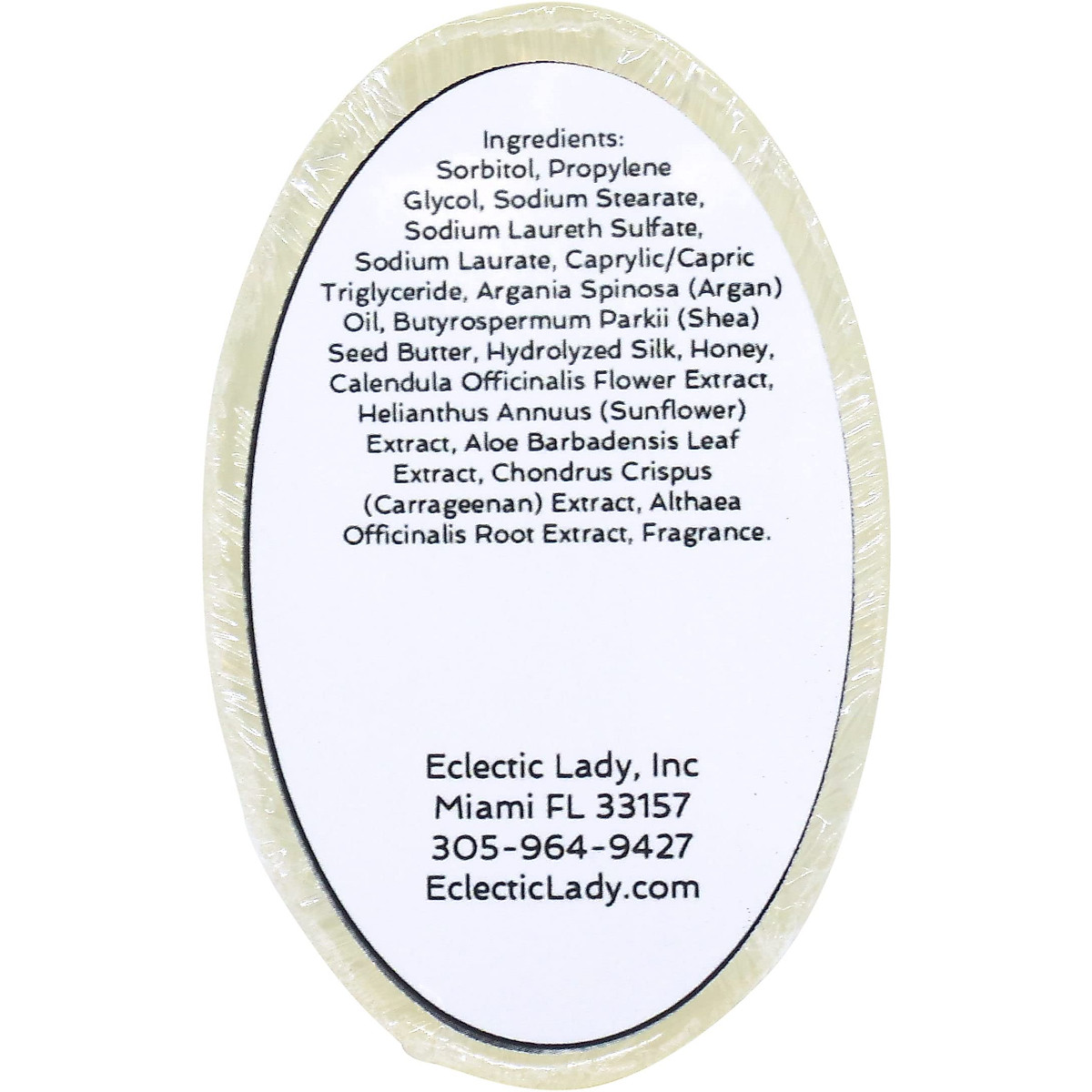 Vanilla Musk Shampoo Soap Bar By Eclectic Lady with Pure Argan Oil, Silk Protein, Honey Protein and Extracts of Calendula Flower, Aloe, Carrageenan, Sunflower - 4 oz Bar