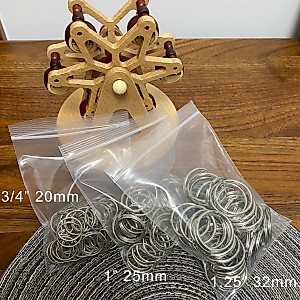 Key Ring/Key Chain, 50 Pack 1 inches Split Round Metal Silver Keyring for Home/Car/Outdoor/Arts/Lanyards/CraftsKeys Organization