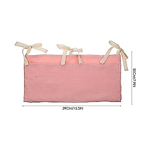 Toyvian Portable Crib Baby Crib Organizer Bag Baby Bedside Hanging Storage Bags 2 Pockets Organizer Diapers Pocket for Baby Crib Nursery Hanging Supplies Portable Stroller