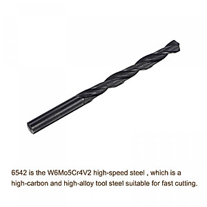 uxcell 6542 High Speed Steel Straight Shank Twist Jobber Drill Bit, Fully Ground Black Oxide Drill Bits 8.5mm Drill Diameter 115mm Total Length 1 Pcs