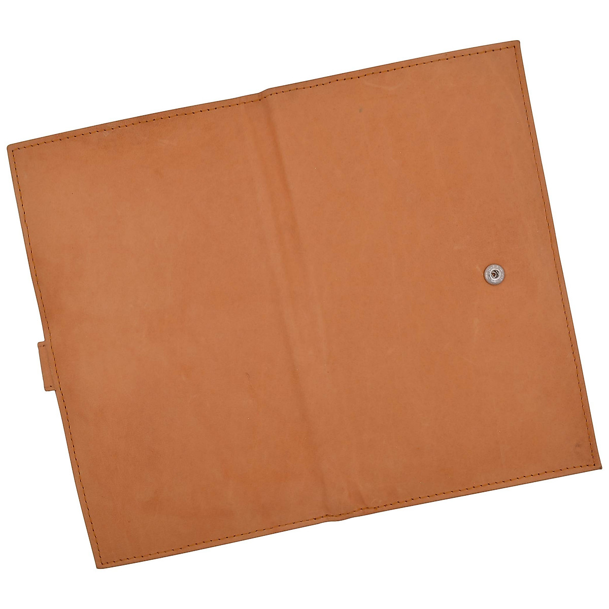 Genuine Leather Bifold Credit Card Holder Secretary Wallet with Snap Closure (Tan)