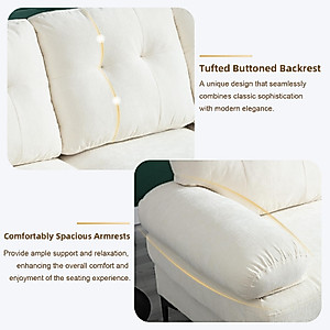 Linyuanwai Sectional Sofa Couch, 82" Chenille L-Shape Sofa Couch Modern Modular Small Sofa with Chaise Lounge Golden Legs for Living Room Apartment Office, Light Gray