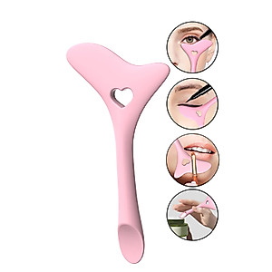 Eyeliner Stencils Wing Tips, Silicone Eyeliner Aid, Marscara Drawing Aid, Lipstick Wearing Aid, Face Cream/Mask Applicator, Easy Makeup Tool, Resusable