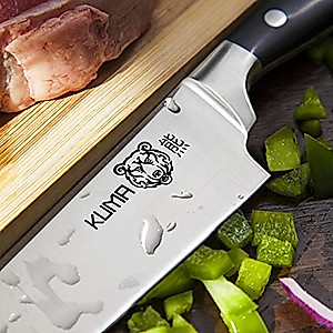 KUMA Multi Purpose Chefs Knife - Pro Bolster Edition - 8 Inch Blade for Carving, Slicing & Chopping - Great Ergonomic Handle - Professional Kitchen Knives