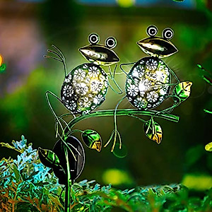 Outdoor Solar Stake Lights Frog Waterproof LED Metal Light Garden Decorative Lights for Walkway Pathway Lawn Patio
