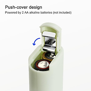 ELMWAY Powerful Electric Milk Frother, Battery Operated Drink Blender, Foam Maker Mixer, Milk Frother Handled for Coffee, Latte, Matcha, Protein Powder (Light Green)