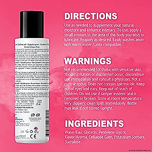 Wet Water-Based Flavored Lube for Men, Women & Couples, 3 Fl Oz (Sexy Strawberry) - Long-Lasting Premium Personal Lubricant Safe to Use with Latex Condoms - Gluten Free & Sugar Free