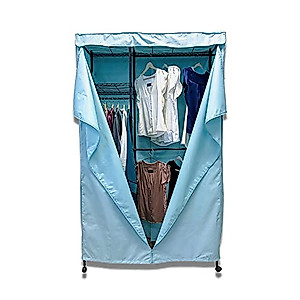 Formosa Covers Portable Garment Rolling Rack Cover - Protect Your Clothes from Dust Keep Your Room Looking Organized in Glacier Blue (Cover Only) (48"W x 18"D x 75"H)