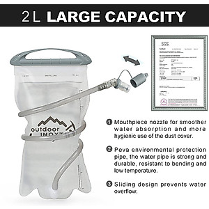 INOXTO Small Hiking Backpack with 2L Water Bladder and Waterproof Rain Cover, 25L Hydration Backpack Hiking Daypack Camping Backpack for Travel Cycling Hiking Camping Outdoor for Men and Women