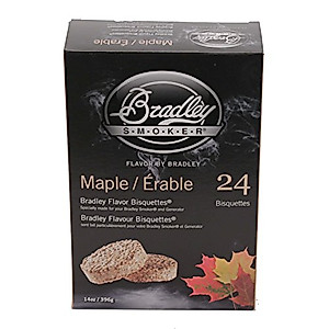 Bradley Smoker BTMP24 BTMP24-Flavor Bisquettes-Maple 24Pk, 24-Pack, Multi