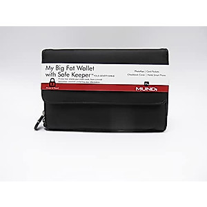 MUNDI Women's Faux Leather MY BIG FAT WALLET Flap RFID Clutch Ladies ib103x (Black)