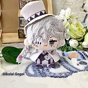 CALEMBOU Anime Plush Keychain for Backpack, 4" Cute Chibi Plush Figure Key Chain Anime Charms, Dazai Chuuya Gogol Plush for BSD Fans (Nikolai Gogol)