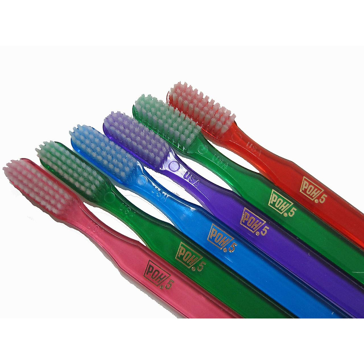 POH POH Adult 4-Row Supersoft #5 Toothbrush 6 Pack colors may vary