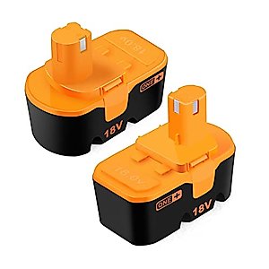 Moticett 3.6Ah Ni-Mh Replacement Battery Compatible with Ryobi 18V Battery P100 Compatible with Ryobi 18 Volt Battery ABP1801 ABP1803 BPP1820 130224007 130224028 130255004 Cordless Power Tools-2Pack