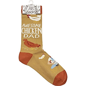 Primitives by Kathy Awesome Chicken Dad Socks
