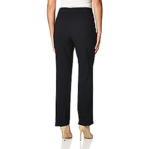 Briggs New York Women's Super Stretch Millennium Welt Pocket Pull on Career Pant, Black, 16