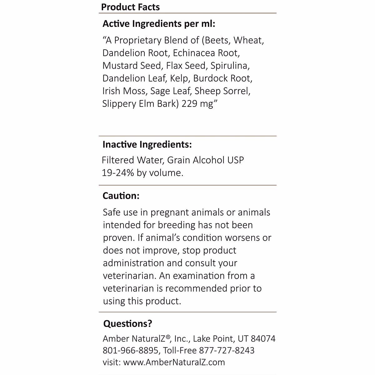 AMBER NATURALZ Radox Blood Support Herbal Blend for Dogs, Cats, Birds, Guinea Pigs, and Rabbits | Herbal Pet Supplement for Circulation and Iron | 1 Fluid Ounce Glass Bottle | Manufactured in The USA