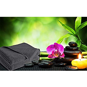 GLAMBURG 100% Cotton 6 Pack Bath Towel Set, Ultra Soft Bath Towels 22x44, Towels for Gym Yoga Pool Spa, Quick Drying & Highly Absorbent - Charcoal Grey