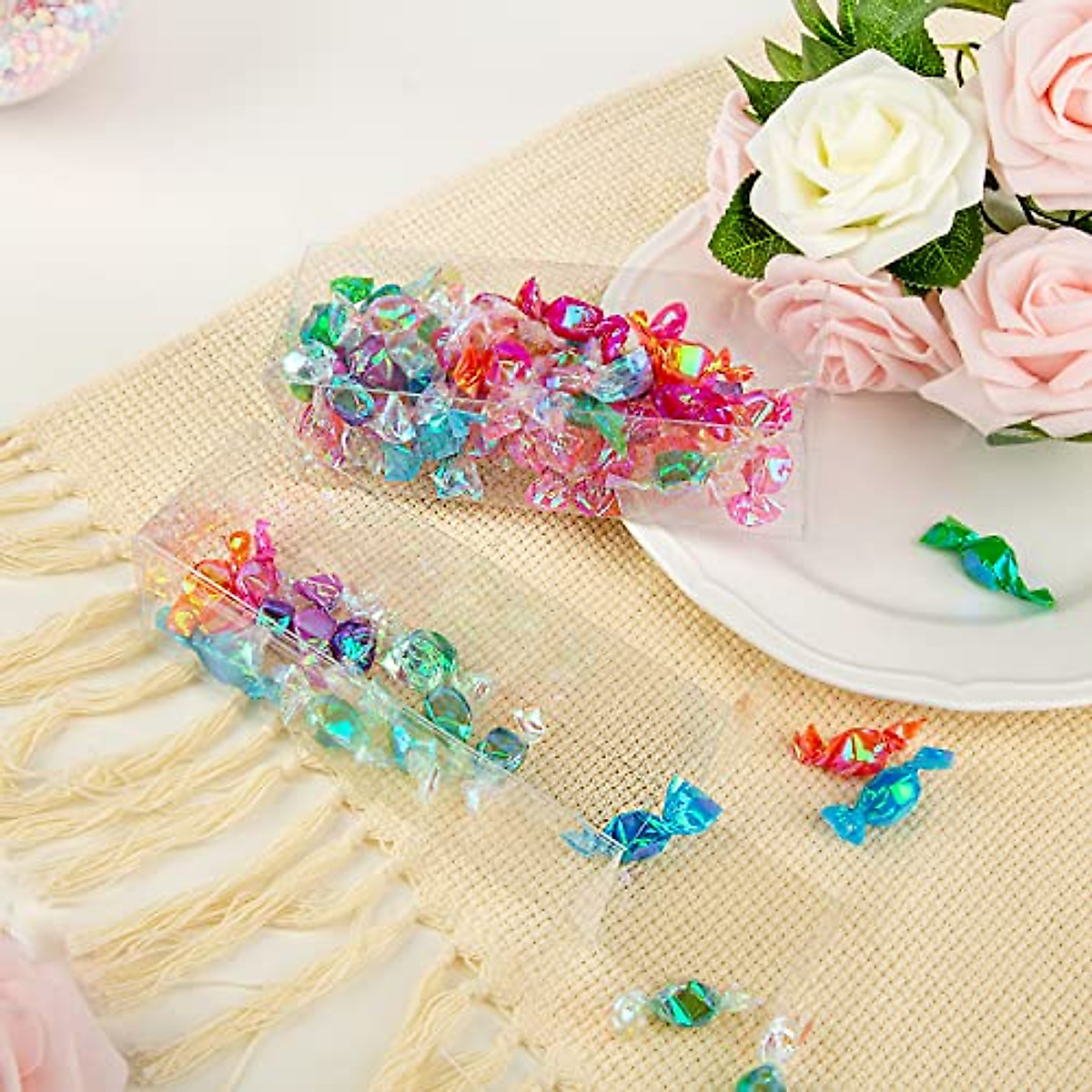 26 PCS Clear Gift Boxes Plastic Favor Boxes Transparent Cube Boxes PET Boxes for Wedding,Party,Baby Shower,Bridal Shower 2x2x6inch