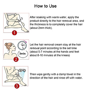 Honey Milk Mild Hair Removal Cream, Mild Depilatory Cream for Underarm/Thigh/Arm/Leg Hair Removal (100ml)