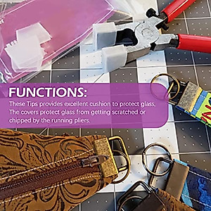 Swpeet 5Pcs Replacement Rubber Tips Kit Perfect for Key Fob Pliers and Glass Running Pliers Hardware Install and Stained Glass Work