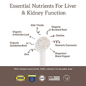 Fera Pet Organics Liver Supplement for Dogs & Cats - Vet Created - Pet Liver & Detox Function – Milk Thistle Supplement - Zinc, Choline & More - 60 Scoops​
