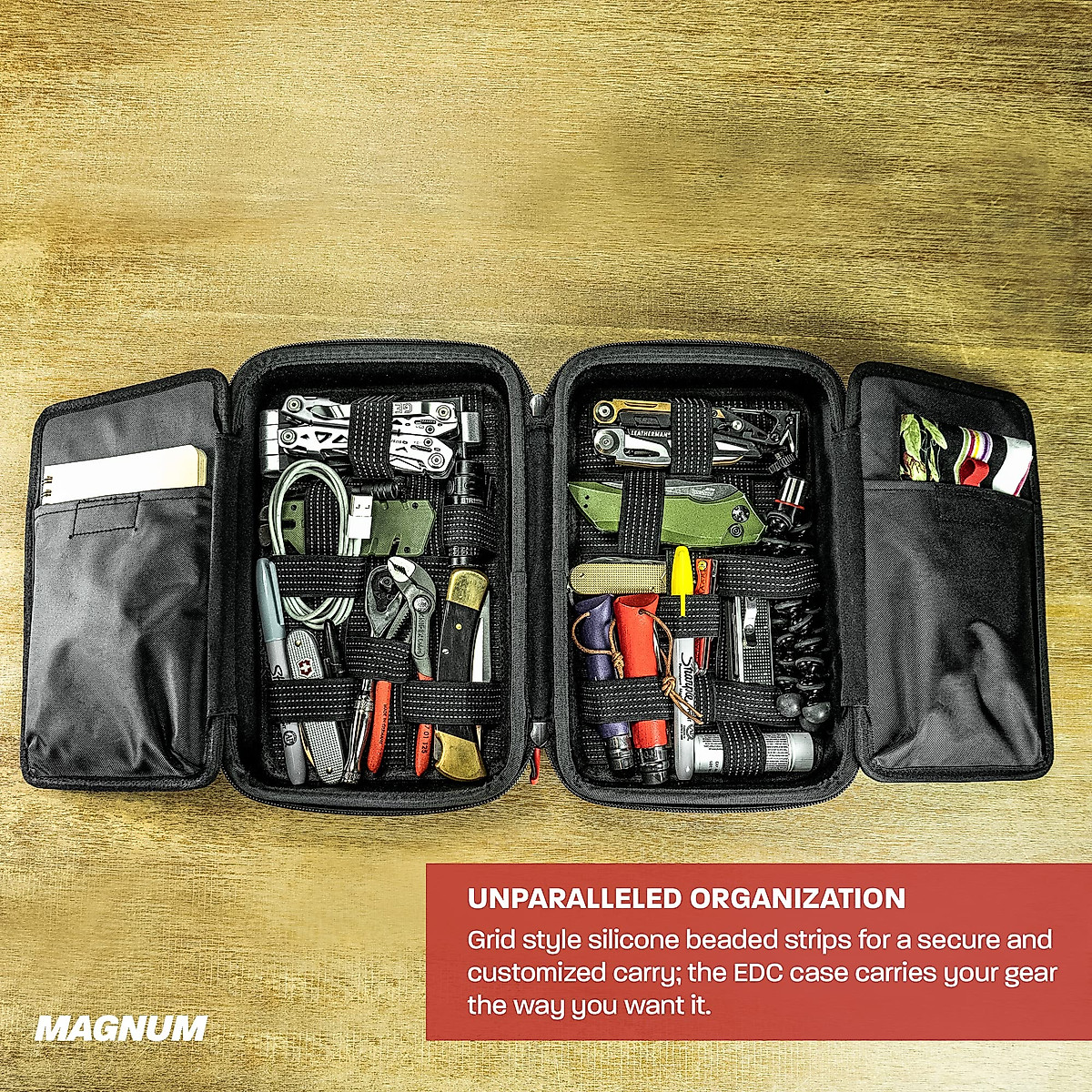 Clip & Carry Bundle of Magnum & Adequate Sized EDC Storage Cases w/Integrated Valet Dump Tray