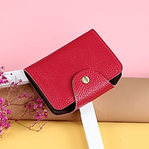 Brass Tacks Leathercraft Full Leather Card Cases for Women 11 Card Position 10 Colors Small Women's Wallet (Pink)