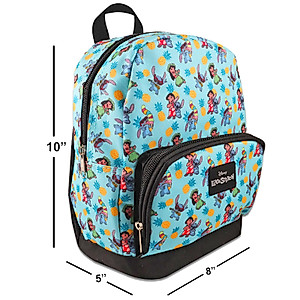 Lilo and Stitch Mini Backpack for Girls - 10” Canvas Stitch Backpack with Front Pocket Plus Bottle | Lilo and Stitch Backpack Bundle