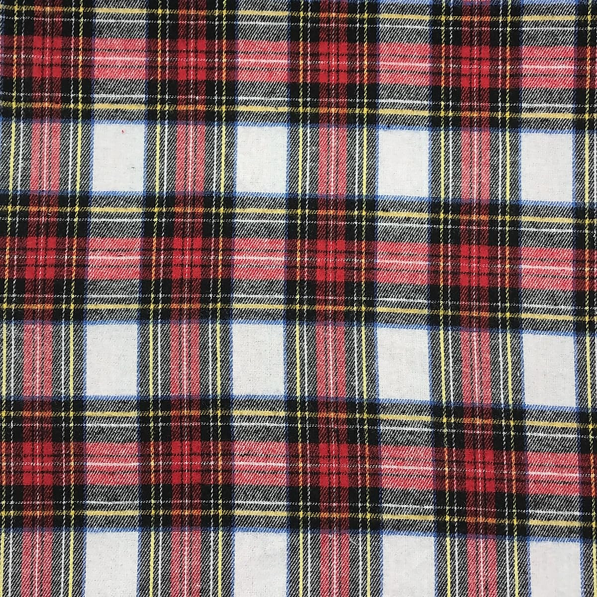 Red Tartan Plaid Fabric Cotton Width 57 Inches Yarn Dyed and Brushed for Festive Christmas Decorations and DIY Crafts and Dress (Red-White, Cut by The Yard)