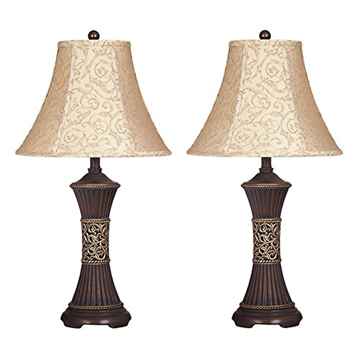 Signature Design by Ashley Mariana Antique Table Lamp, 2 Count, 28.5", Antique Brown