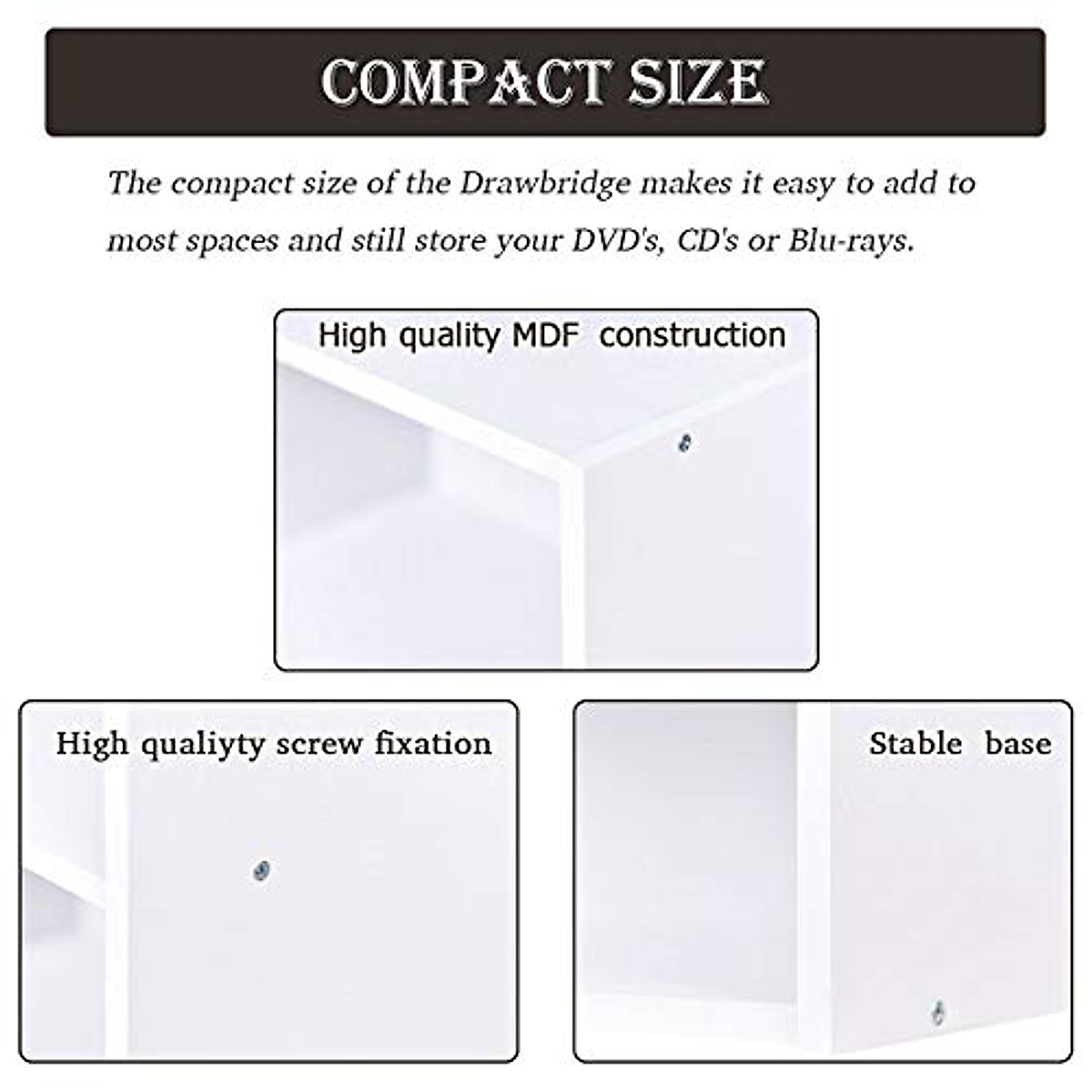 DORTALA Bookcase 5-Shelf Multi-Functional Modern Wood Storage Display Open Bookshelf for Home Office, White