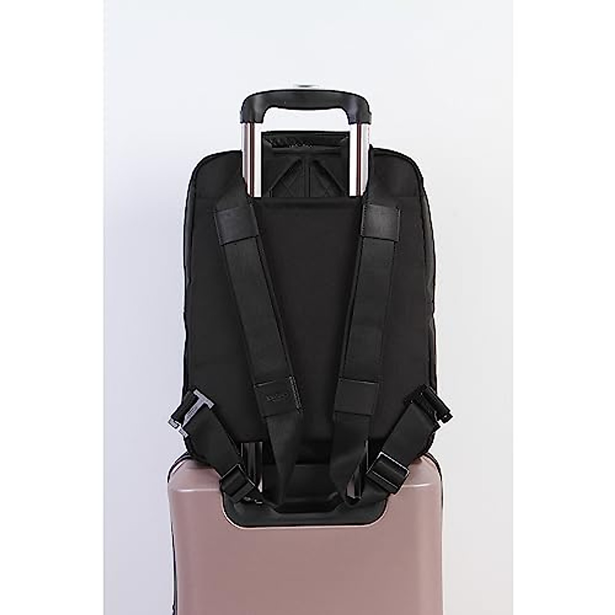 KNOMO James 16 inch Laptop Briefcase Men Waterproof Backpack Slim Travel Rucksack Business Casual Daypack, Black