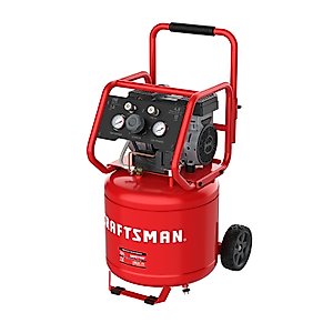 CRAFTSMAN Air Compressor 12 Gallon Ultra Quiet Oil-Free 1.5 HP Max 150 PSI Vertical Tank Portable Air Compressor