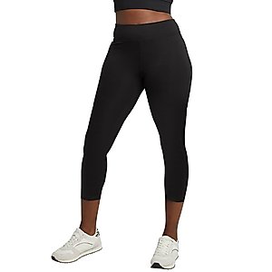 Hanes Women's Stretch Jersey Capri, Black, XX-Large