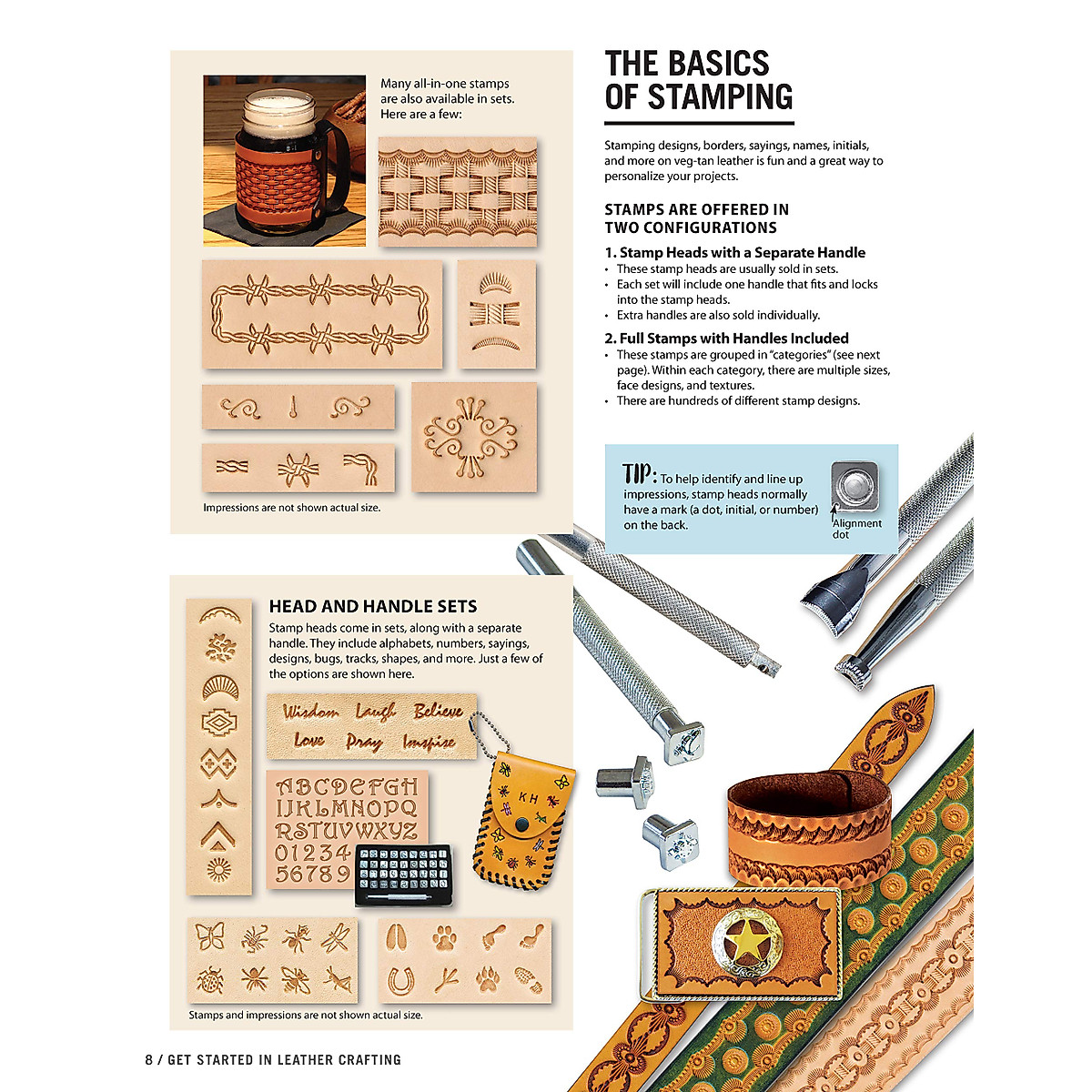 Get Started in Leather Crafting: Step-by-Step Techniques and Tips for Crafting Success (Design Originals) Beginner-Friendly Projects, Basics of Leather Preparation, Tools, Stamps, Embossing, & More