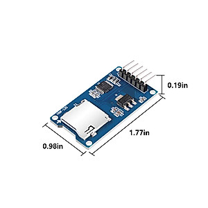 Aoicrie 5Pcs Micro SD Mini TF Card Adater Reader Module - Micro SDHC SPI Interface Driver Module with chip Level Conversion for R3 MEGA 2560 Due