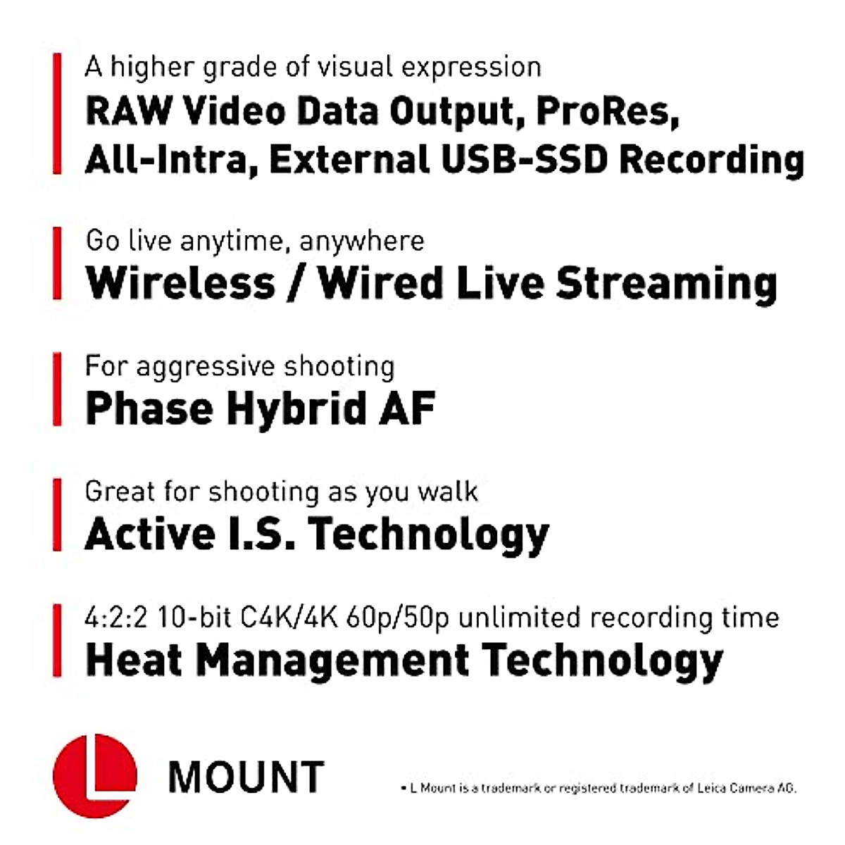 Panasonic LUMIX S5IIX Mirrorless Camera, 24.2MP Full Frame with Phase Hybrid AF, New Active I.S. Technology, 5.8K Pro-Res, RAW Over HDMI, IP Streaming - DC-S5M2XBODY