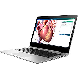 HP 2QU70UT#ABA Elitebook X360 1030 G2 13.3" Flip Design Notebook, Windows, Intel Core I7 2.7 Ghz, 8 GB Ram, 512 GB SSD, Silver