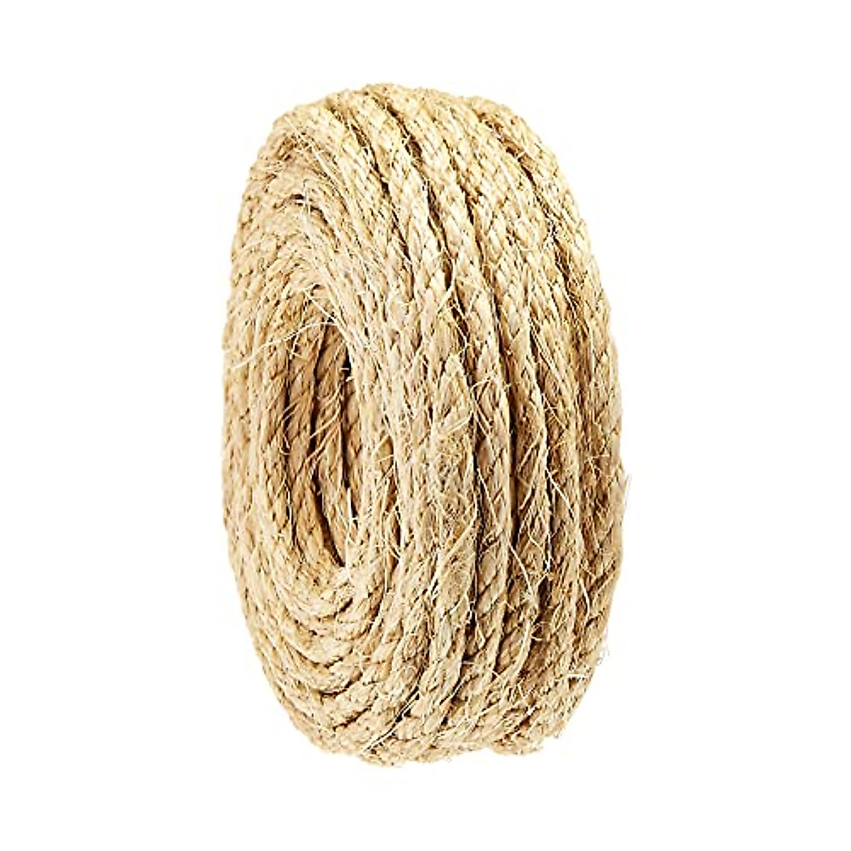 Amazon Basics Natural Fiber Twisted Sisal - 1/4 Inch x 50 Foot (6mm x 15m), Natural