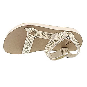 Teva Women's Midform Universal Geometric Sandal, White Swan, 7