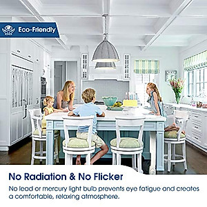 LOHAS A19 LED Light Bulb Dimmable, A19 LED Bulbs Daylight White 5000K, 12W 1200LM A19 Edison Bulb 75W Equivalent, E26 Standard Base LED Bulb Replacement, UL Listed, 4 Pack