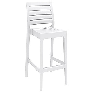 Compamia Ares 29.5" Outdoor Bar Stool in White (Set of 2)