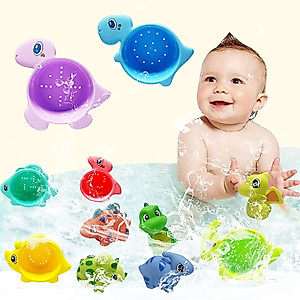 Dinosaur Stacking Cups Toy Cute Baby Bath Toys for Infants 6 to 12 Months Pool Bathtub Toys for Toddlers Boys Girls 1 2 3 4 Christmas Toy Gift