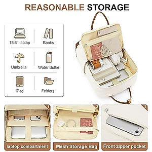 weradar Kawaii School Bag For Teens Girls Boys,Lightweight College Backpacks With Laptop Compartment,Waterproof Trendy Casual Daypack Backpacks For Women(Beige Brown)