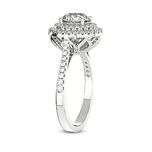 1 Carat IGI Certified Oval Shape Lab Grown Diamond Engagement Ring | 14K Or 18K in White, Yellow Or Rose Gold | Arya Double Halo Lab Diamond Ring |FG-VS1-VS2 Quality Friendly Diamonds